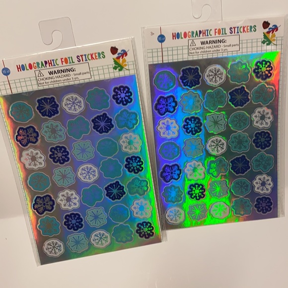 Holiday | 2 Holographic Foil Stickers 35 Cteach | Poshmark